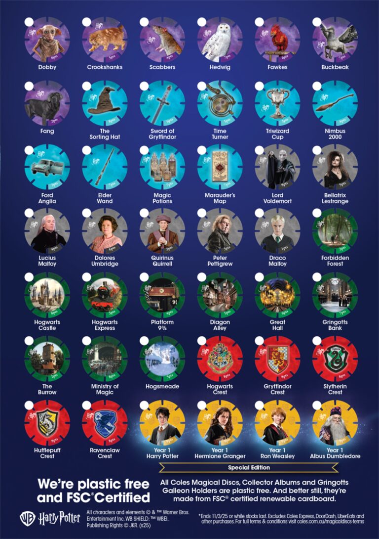 Tazos in 2025?! Harry Potter Coles Magical Discs Checklist & Bonus Tips